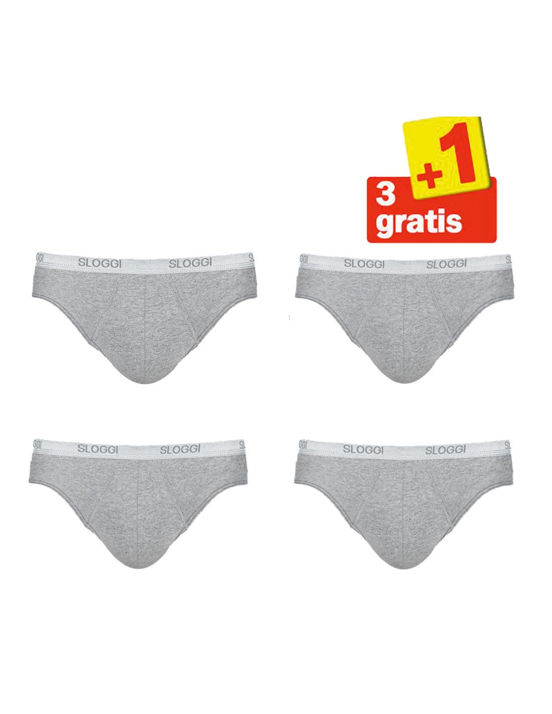Sloggi Men Basic Mini 4Pack Grey 3+1 Gratis